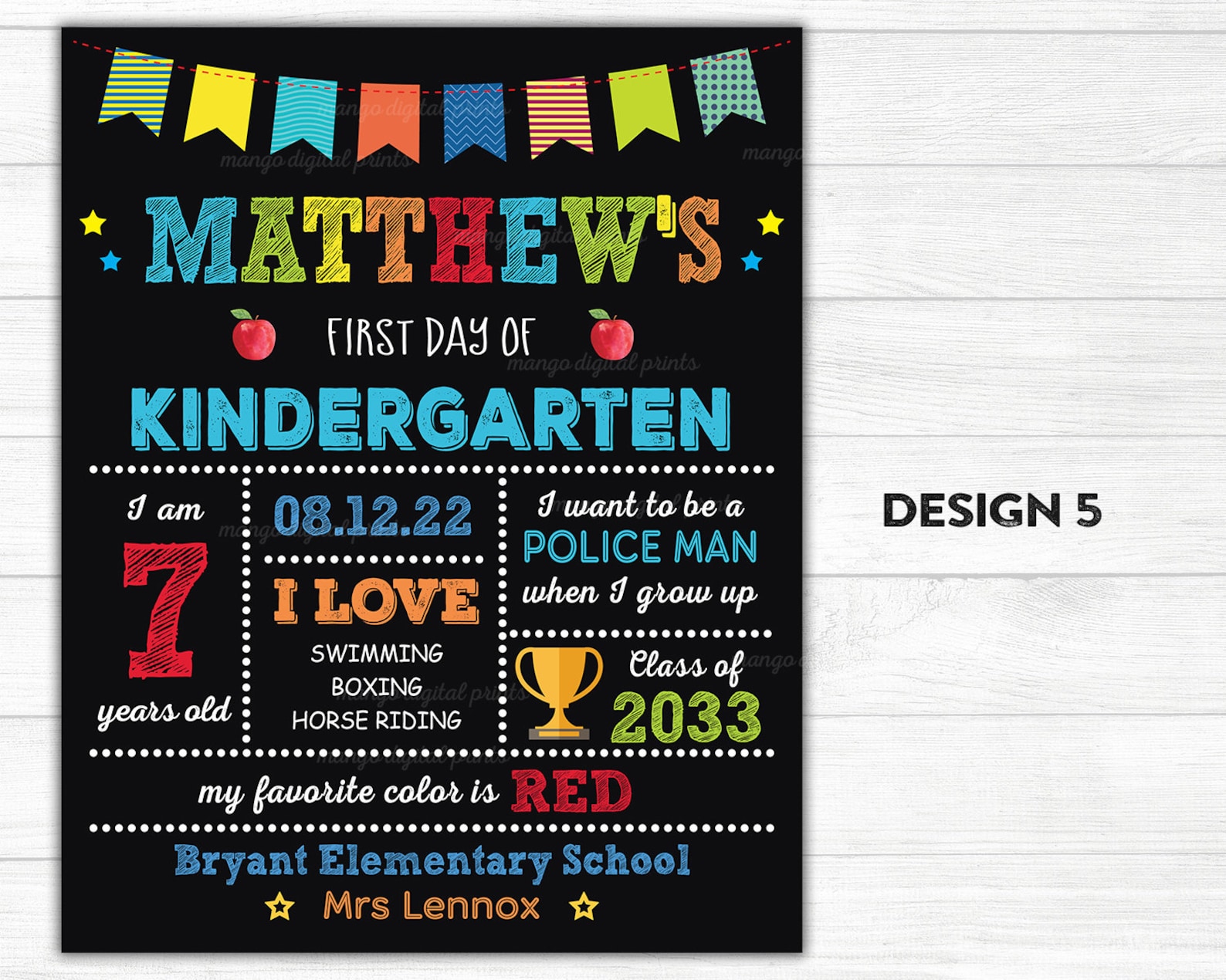 Editable Back to School Sign, Printable First Day of School Sign, First ...