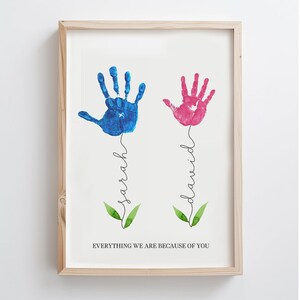 Personalized Mothers Day Handprint Print, Mum Gift, Baby Keepsake Hand ...