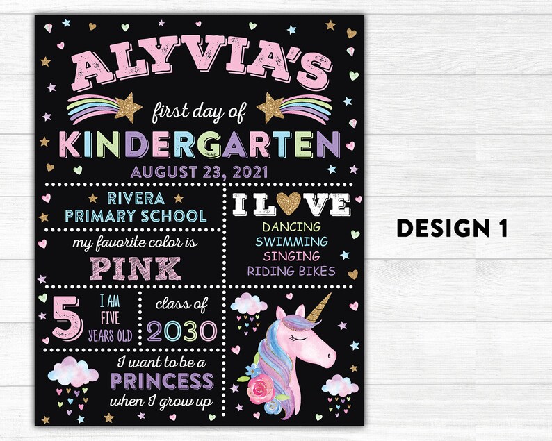 Editable Back to School Sign Printable First Day of School - Etsy