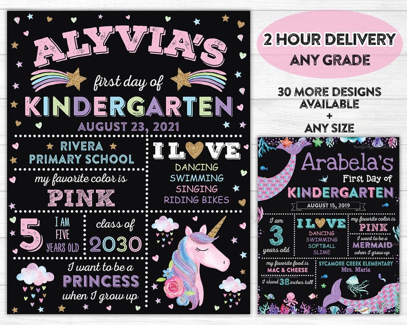 Editable Back to School Sign Printable First Day of School - Etsy