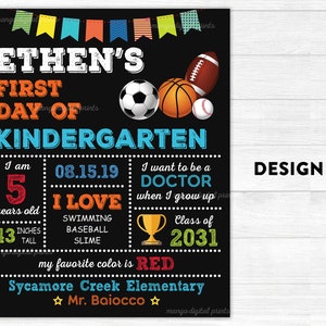 First Day of Pre-k Sign INSTANT DOWNLOAD PRINTABLE First Day of School ...