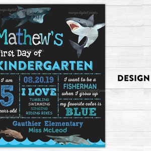 Boy First Day of Kindergarten Sign Printable Instant Download Boys ...