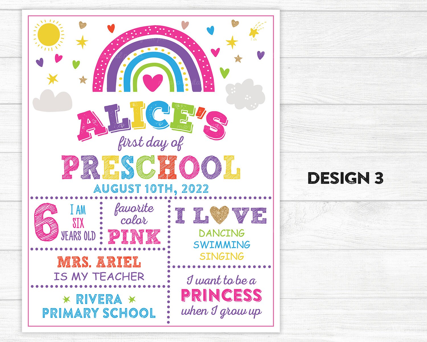 Editable Back to School Sign Printable First Day of School - Etsy Australia