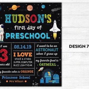 Editable Back to School Sign, Printable First Day of School Sign, First ...