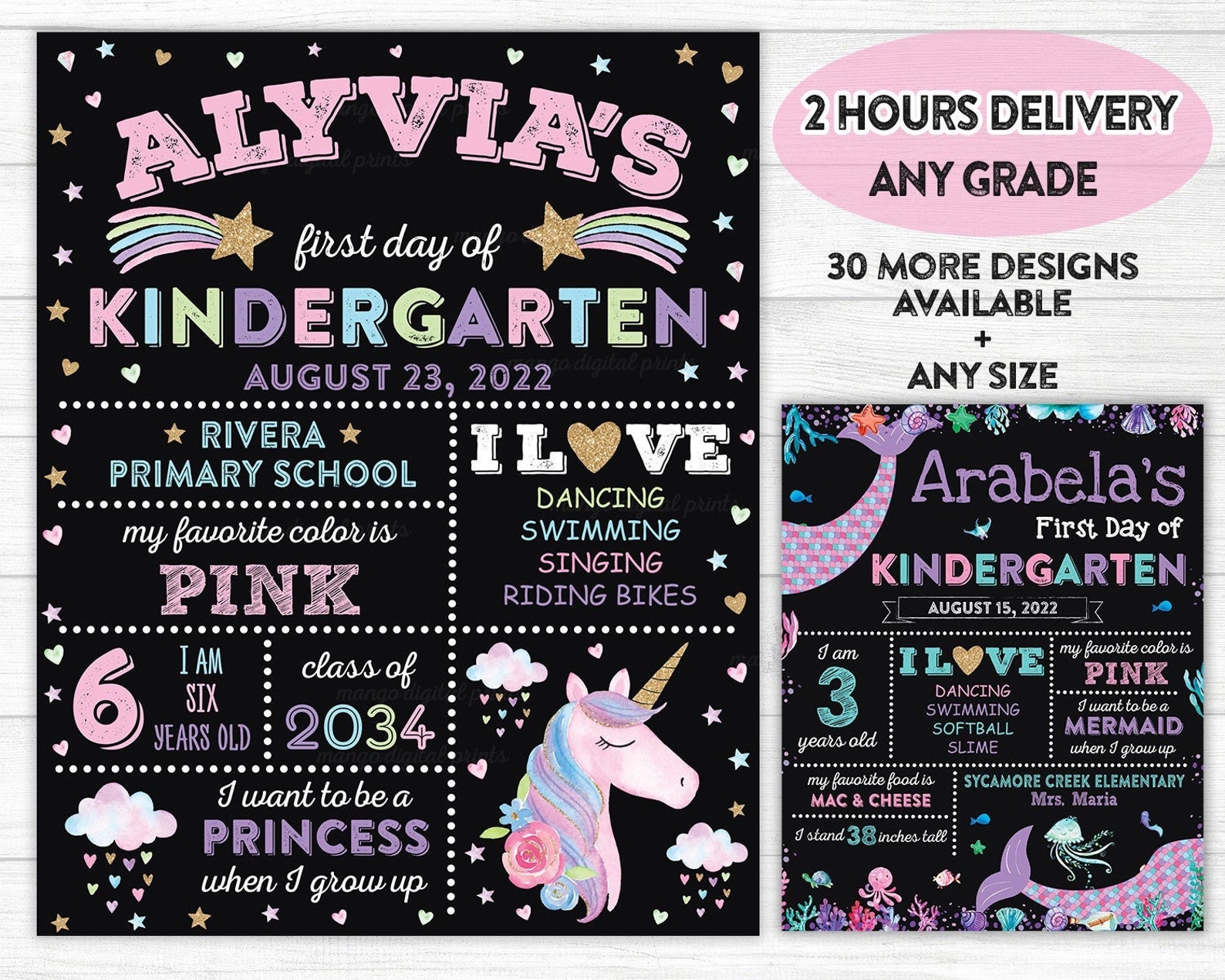 Editable Back to School Sign Printable First Day of School - Etsy