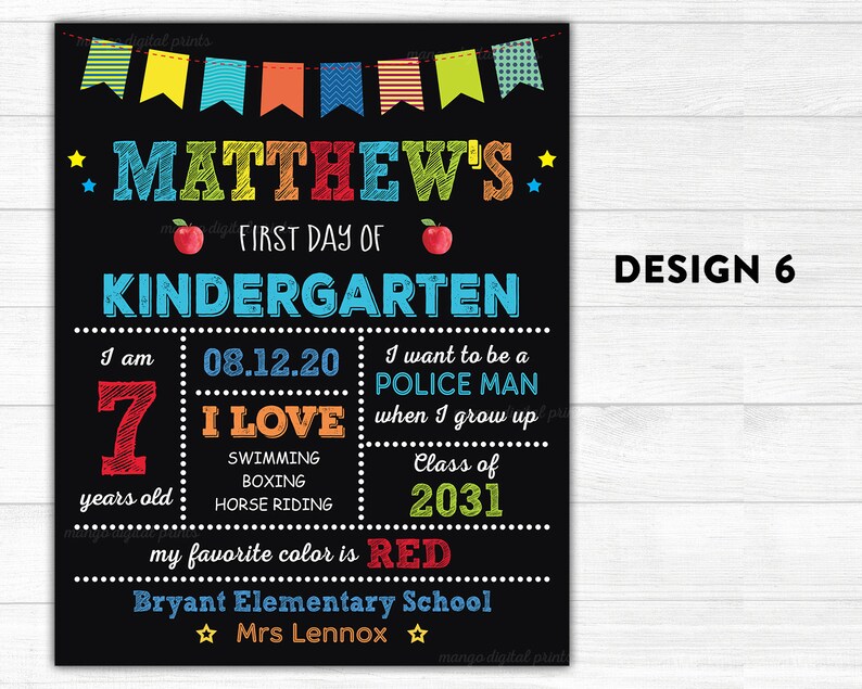 Editable Back to School Sign Printable First Day of School - Etsy