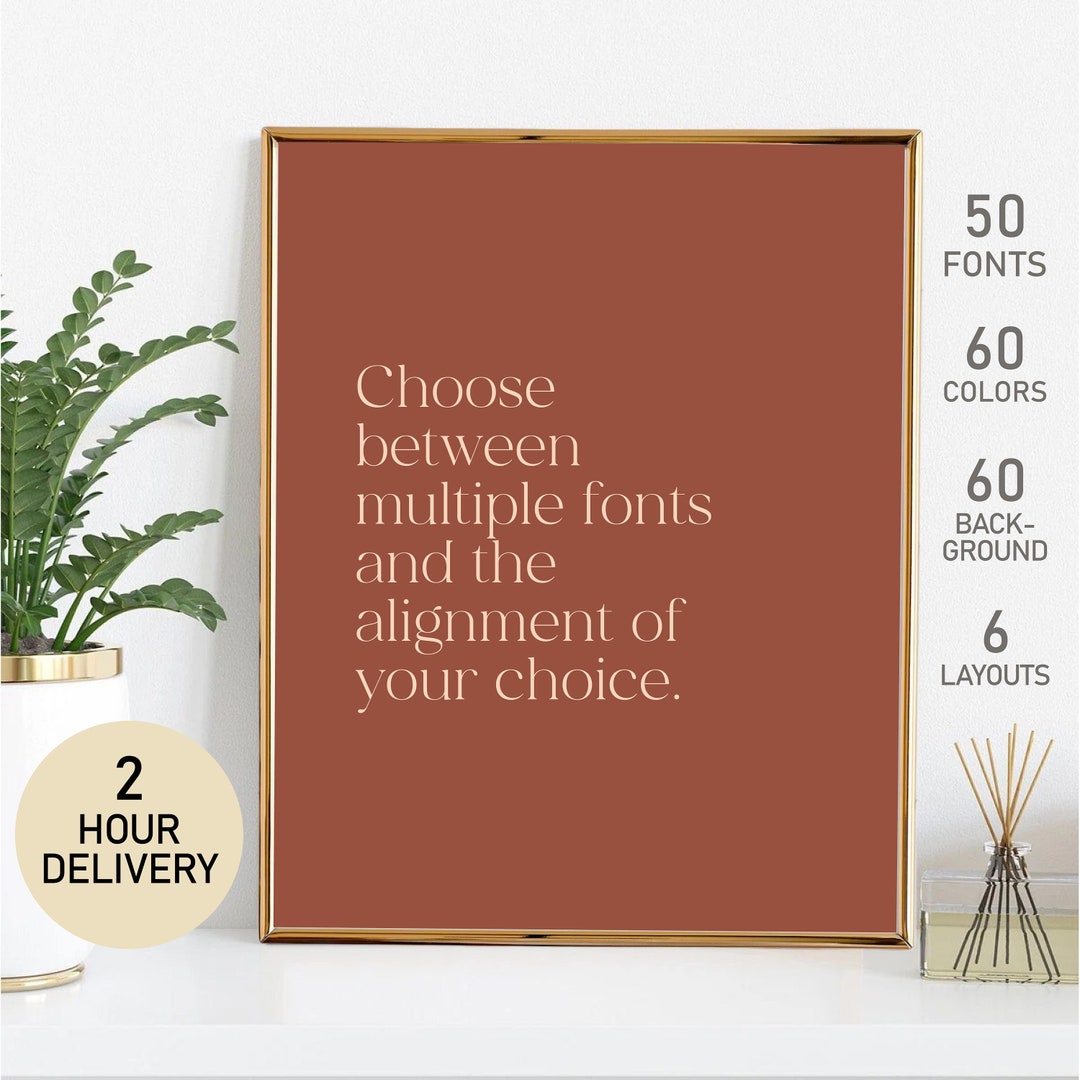 Downloadable Custom Quote, Custom Text, Personalised Text Poster ...