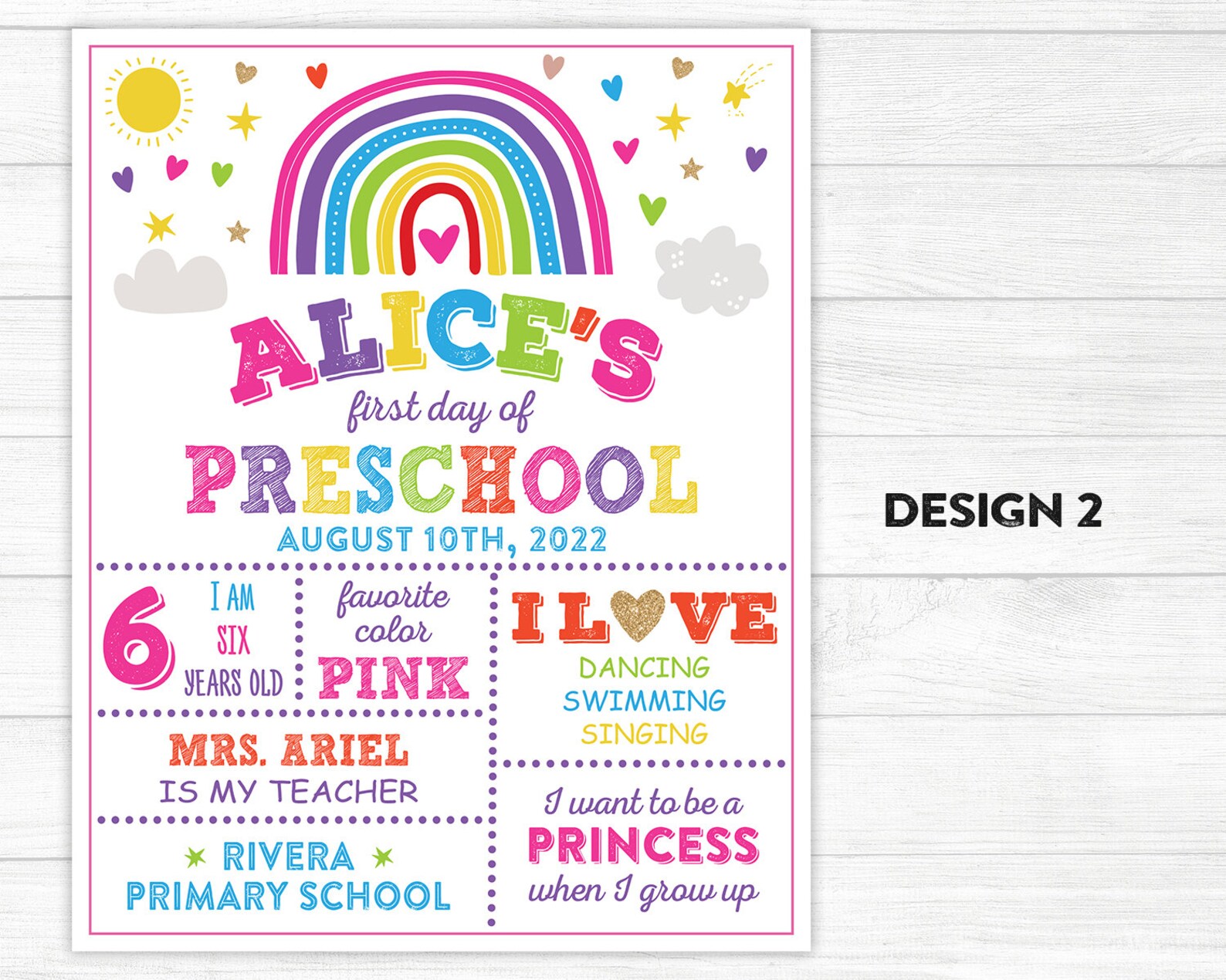 Editable Back to School Sign Printable First Day of School - Etsy