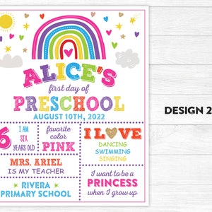 Editable Back to School Sign Printable First Day of School - Etsy