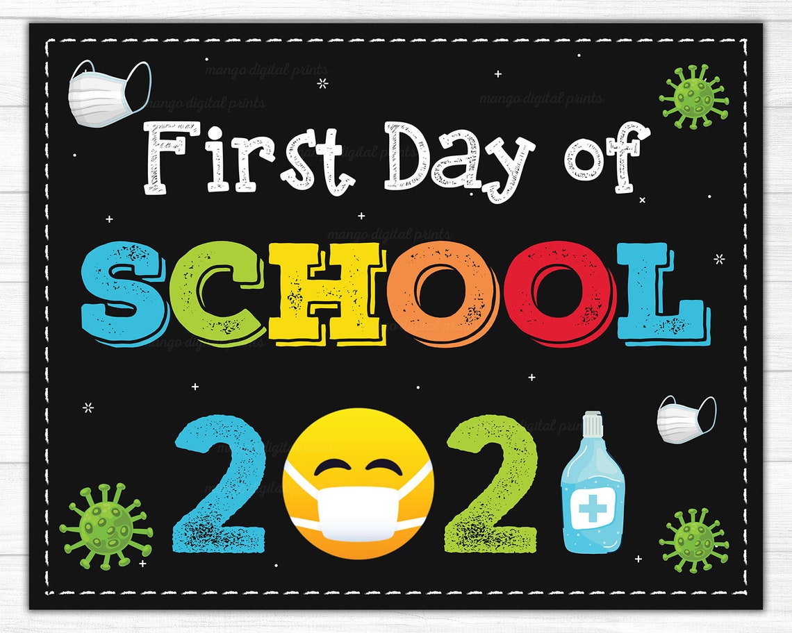 PRINTABLE First Day Of School 2021 Sign Instant Download Etsy PRINTABLE First Day Of School 2021 Sign Instant Download Etsy