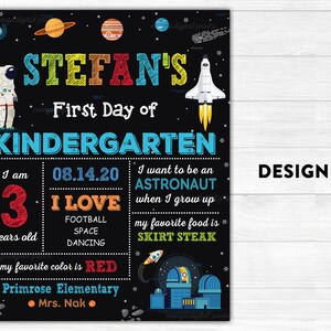 Boy First Day of Kindergarten Sign Printable Instant Download Boys ...