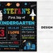 Boy First Day of Kindergarten Sign Printable Instant Download - Etsy