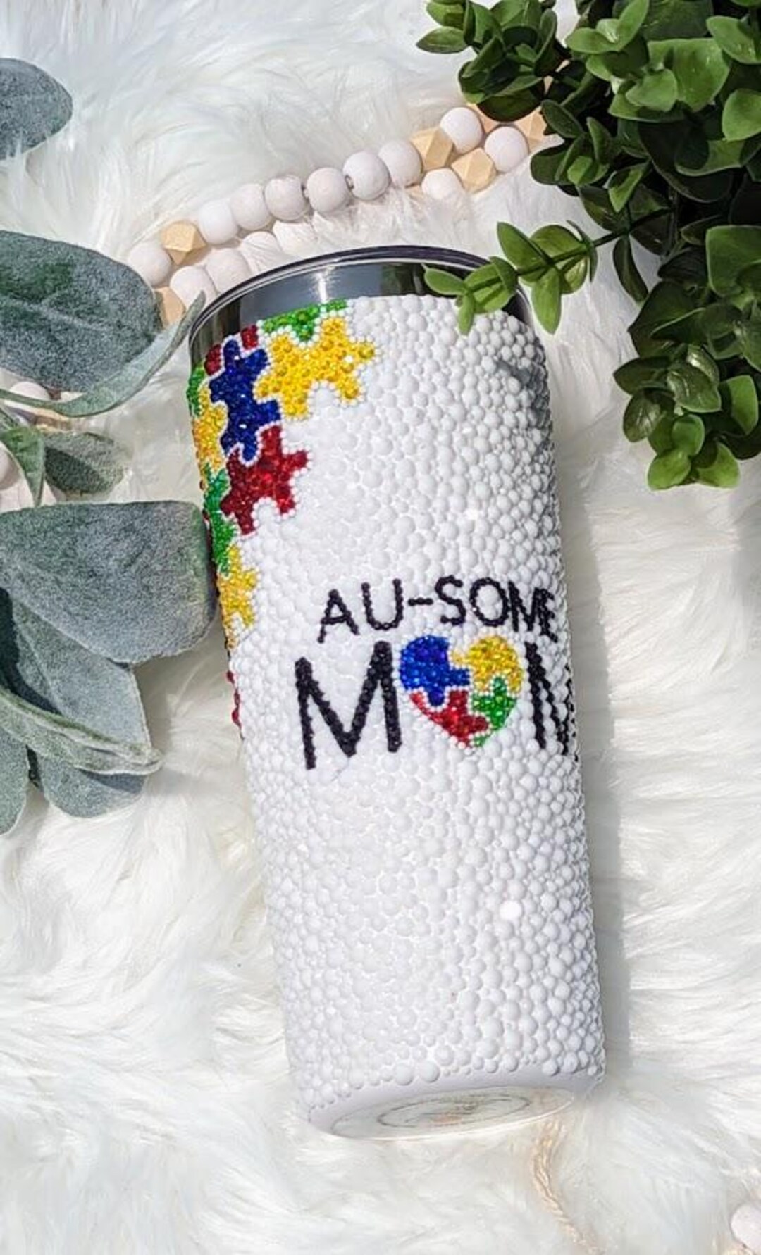 Autism Rhinestone Tumbler, Rainbow Autism Awareness - Etsy