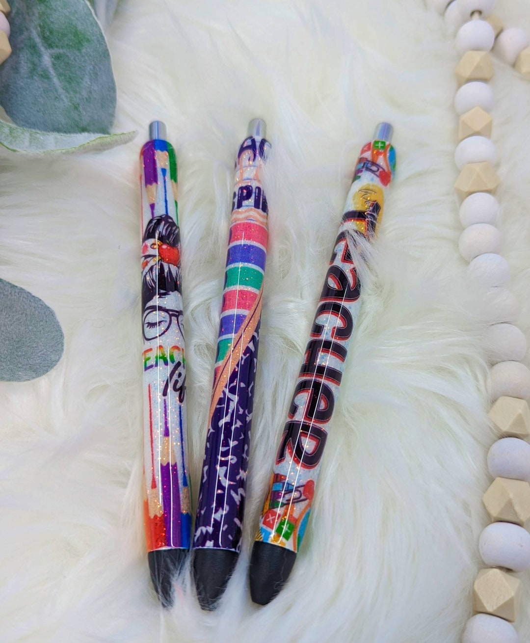Teacher Pens, School Pens, Crayon Pen, Custom Glitter Pen, Glitter Pen ...