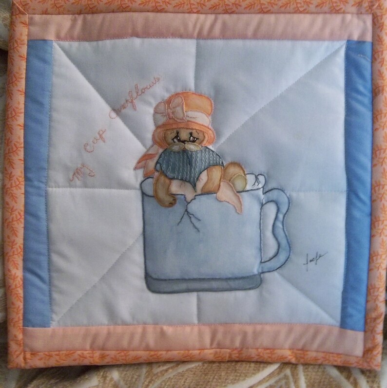 Embroidered Mug Rugs Pattern - Etsy