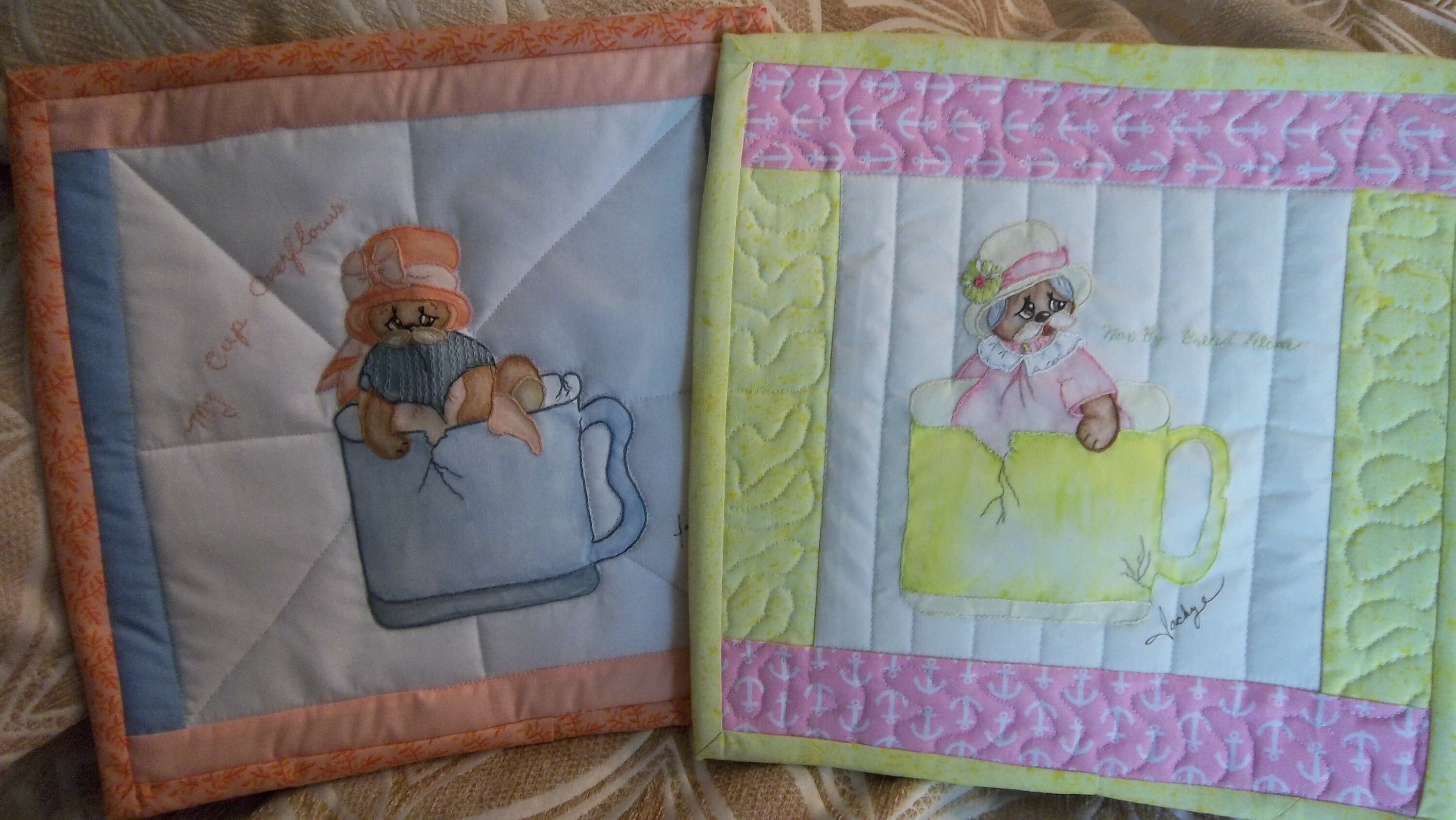 Embroidered Mug Rugs Pattern - Etsy