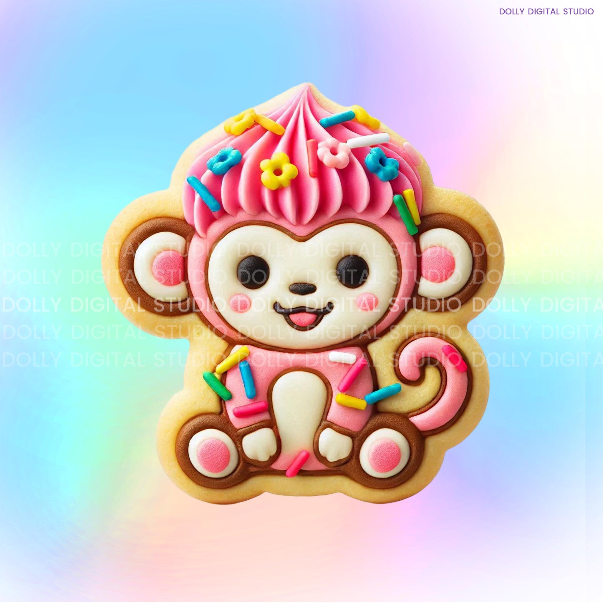 Animal Crackers Clipart Circus Pink Frosting Animal Cracker PNG Iced ...
