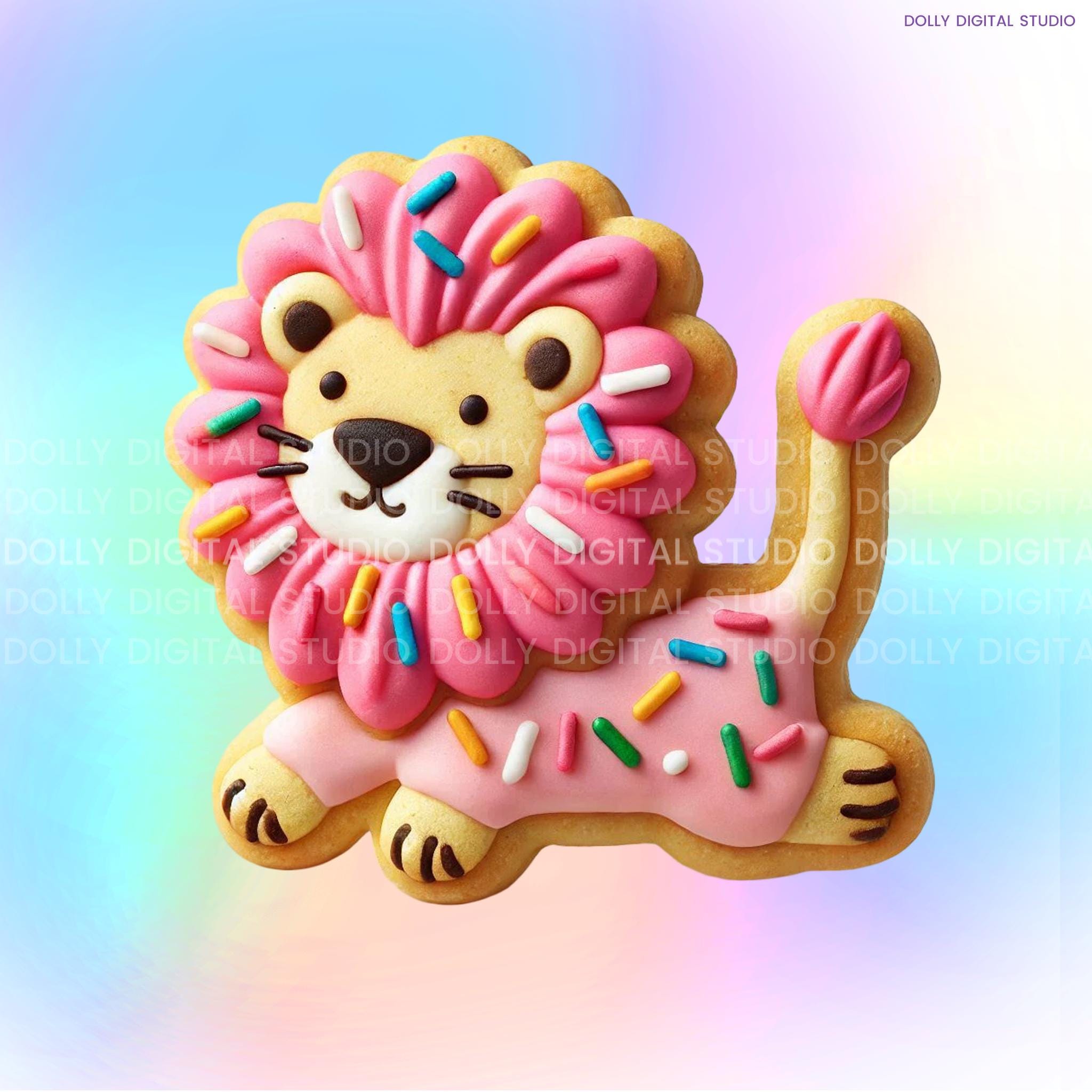 Animal Crackers Clipart Circus Pink Frosting Animal Cracker PNG Iced ...