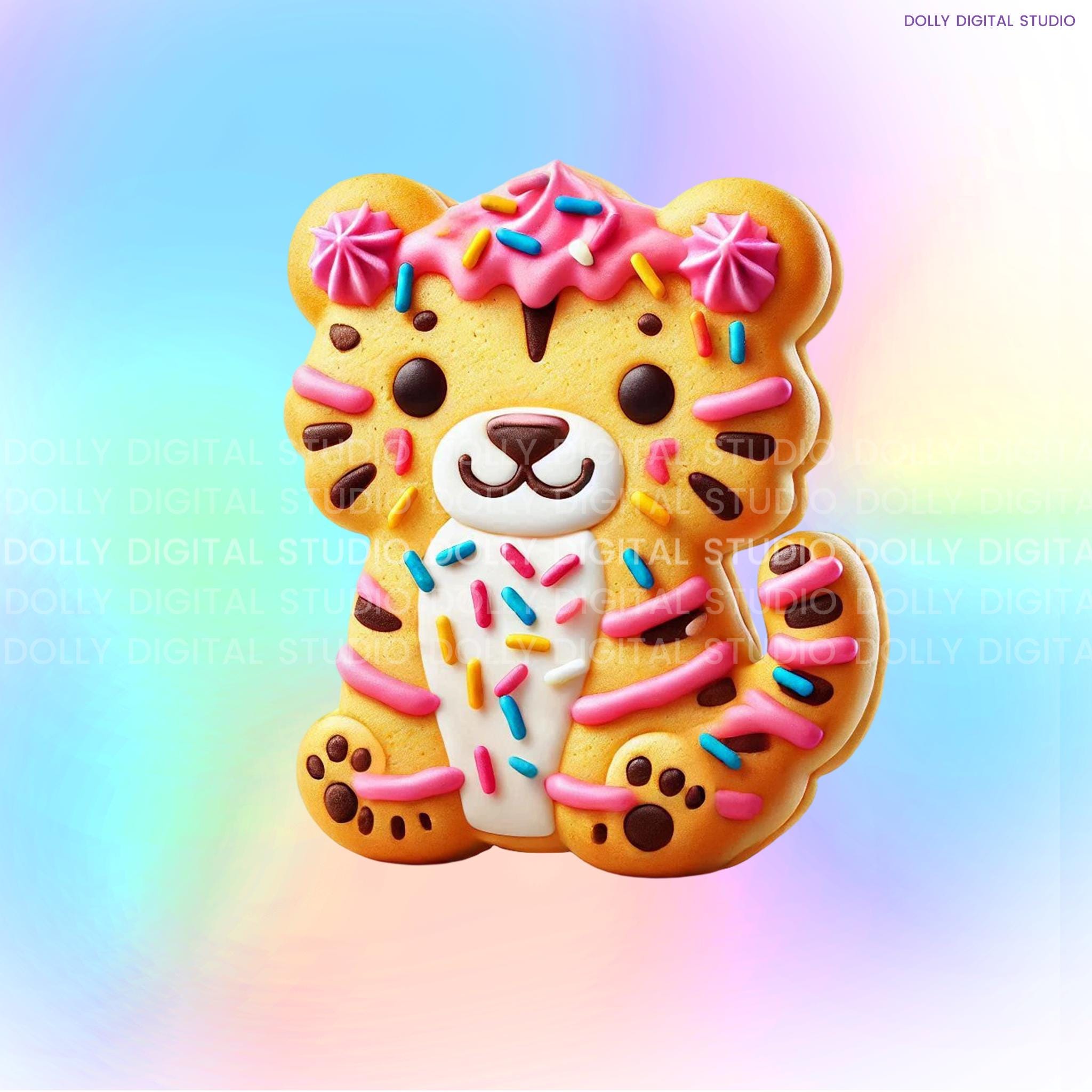 Animal Crackers Clipart Circus Pink Frosting Animal Cracker PNG Iced ...