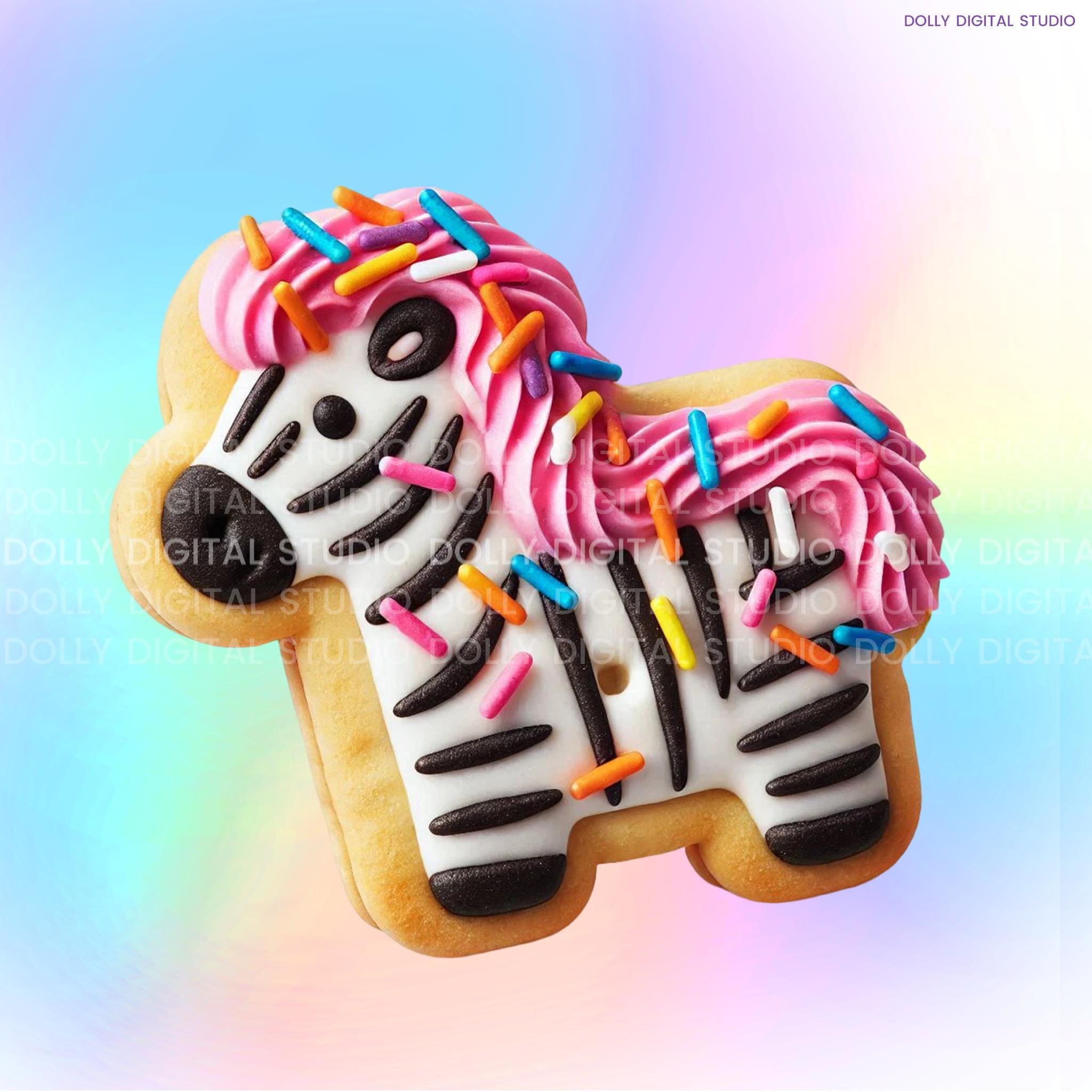 Animal Crackers Clipart Circus Pink Frosting Animal Cracker PNG Iced ...
