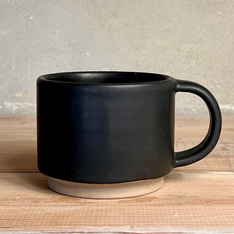 Matte Black Ceramic Mugs - Etsy