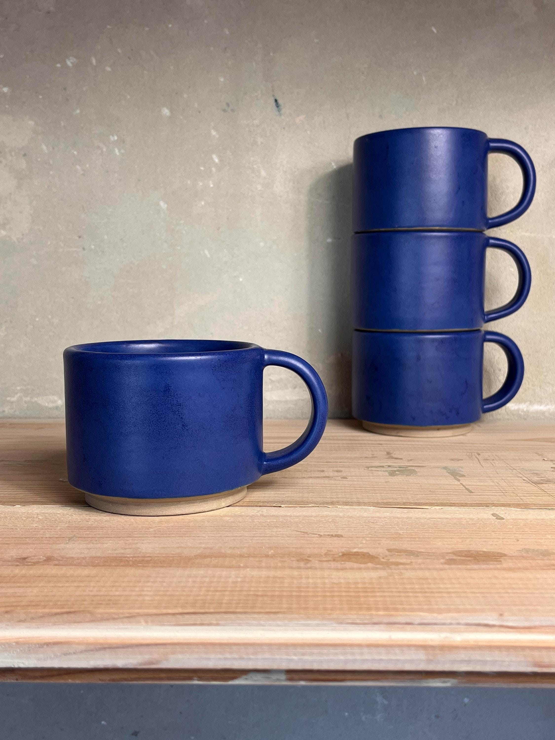 Cobalt Blue Ceramic Mug, Minimalist Mug, Handmade Pottery Mug, Ceramic ...