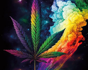 Trippy Tapestry Marijuana Astronaut V3 Colorful UV Backdrop XL Dark Tapestry Psychedelic Uv ...