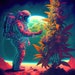 Trippy Tapestry Marijuana Astronaut V3 Colorful UV - Etsy
