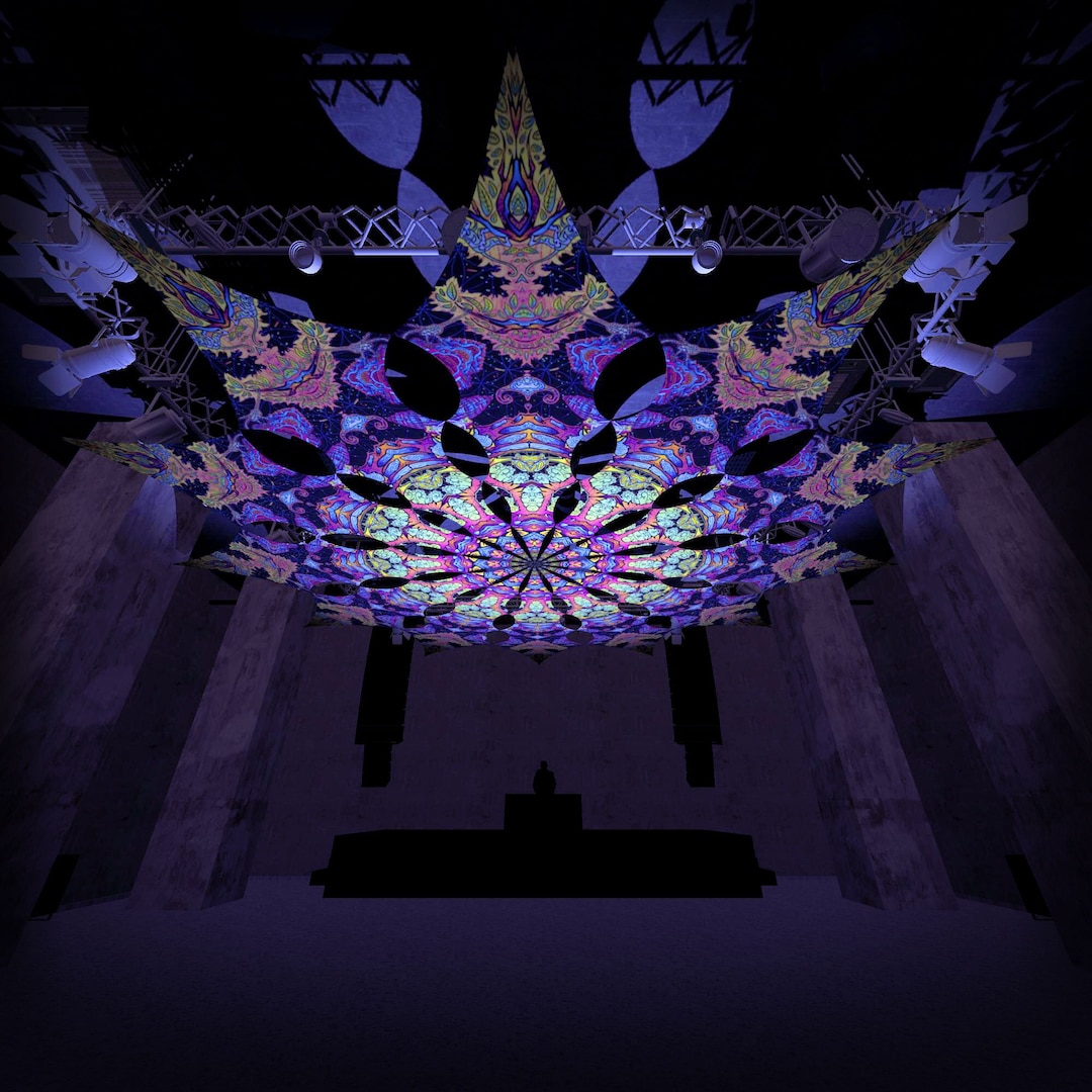Ceiling Decoration - "temples" Petals - Psychedelic Canopy – 12 Petals ...
