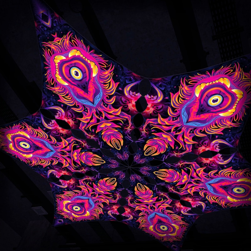 Psychedelic Canopy - Etsy