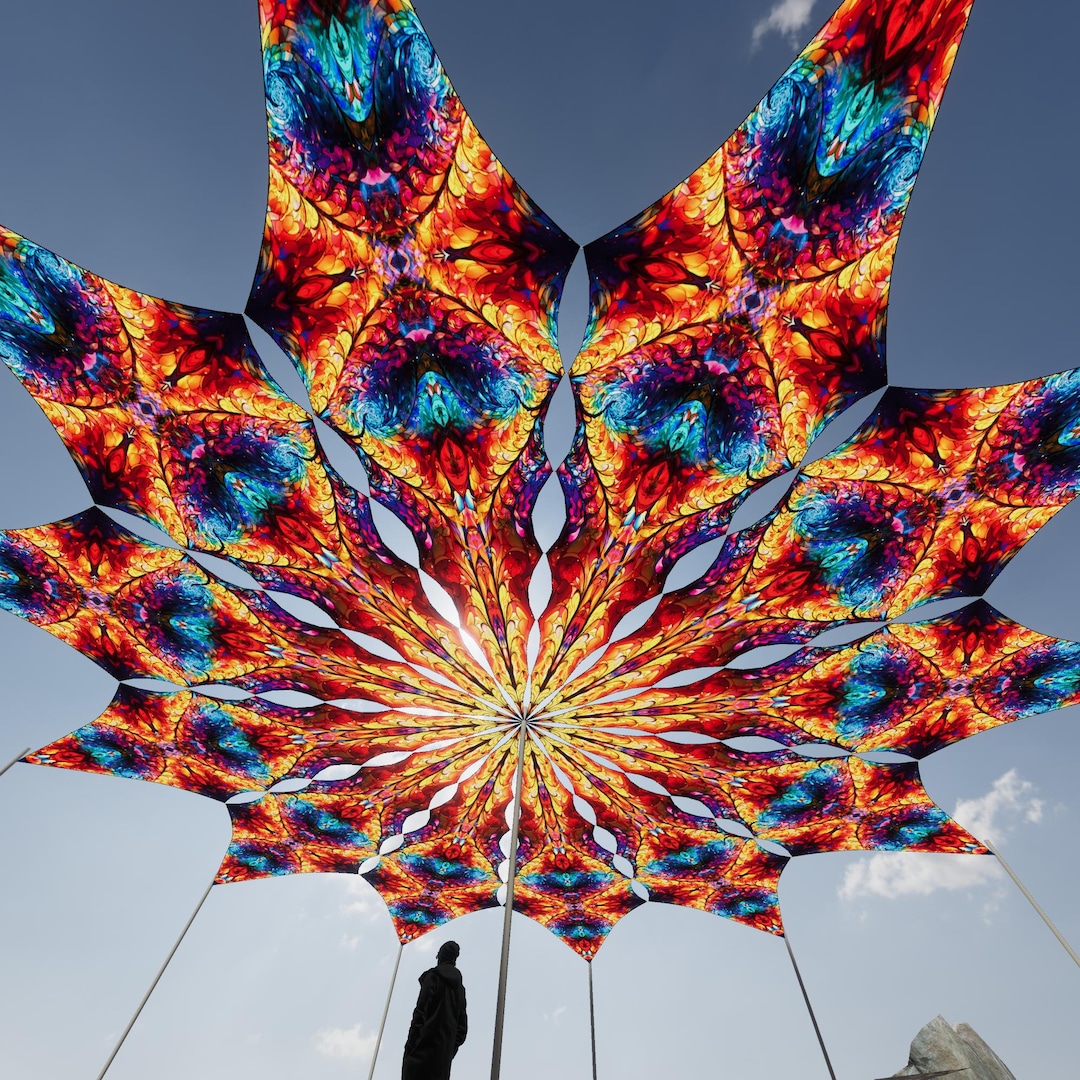 Ceiling Decoration Endless Vortex V2 - Psychedelic Uv-reactive Canopy ...