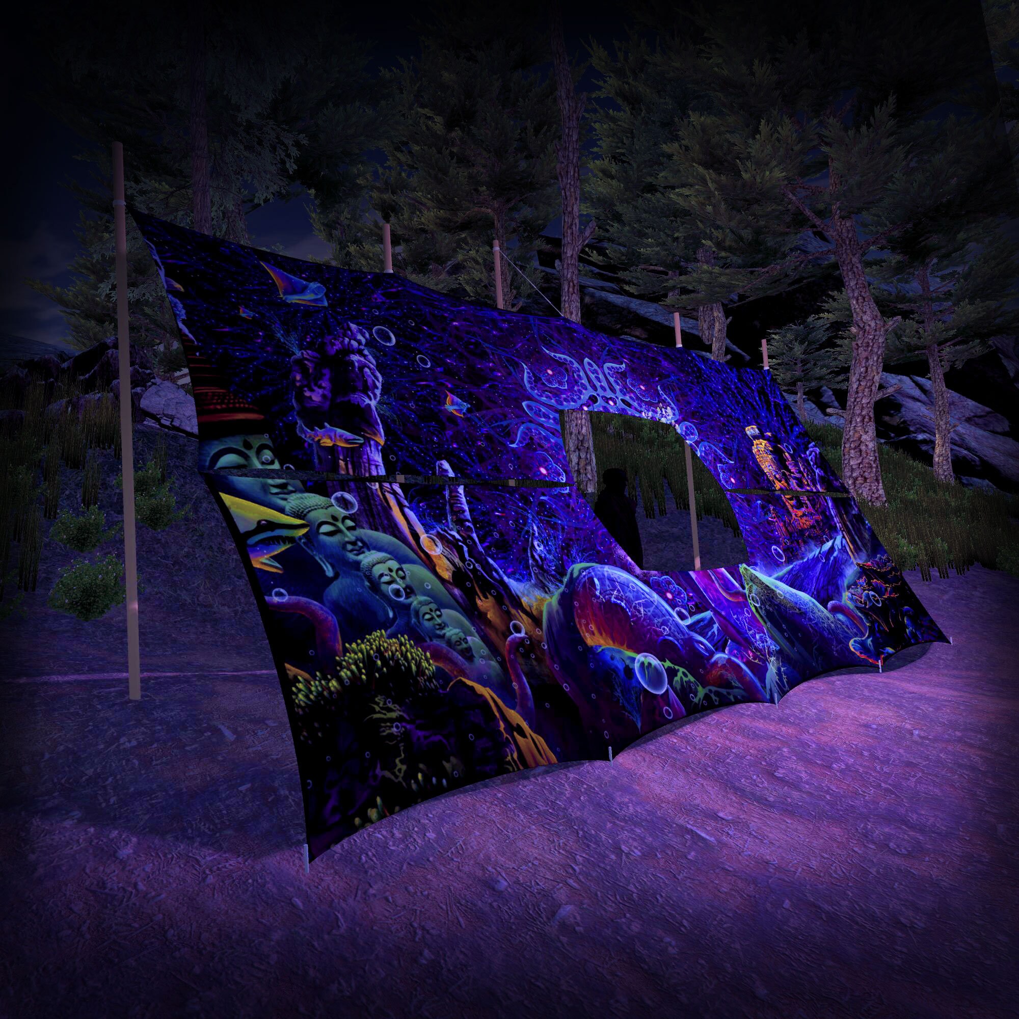 Epic Underwater Kingdom Dj-booth Decoration Psychedelic - Etsy