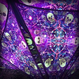 Ceiling Decoration Uv-reactive Canopy Psychedelic Party Decoration ...