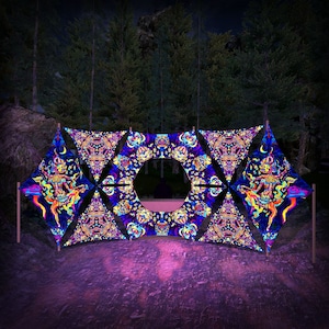 Dj-stage Decor - Psychedelic Uv-reactive Party Decoration - Design Set Kl-dn01 - Made in the USA ...