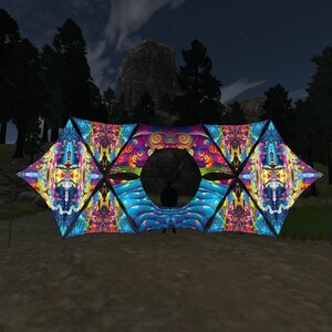 Dj-stage Decor - Psychedelic Uv-reactive Party Decoration - Design Set ...