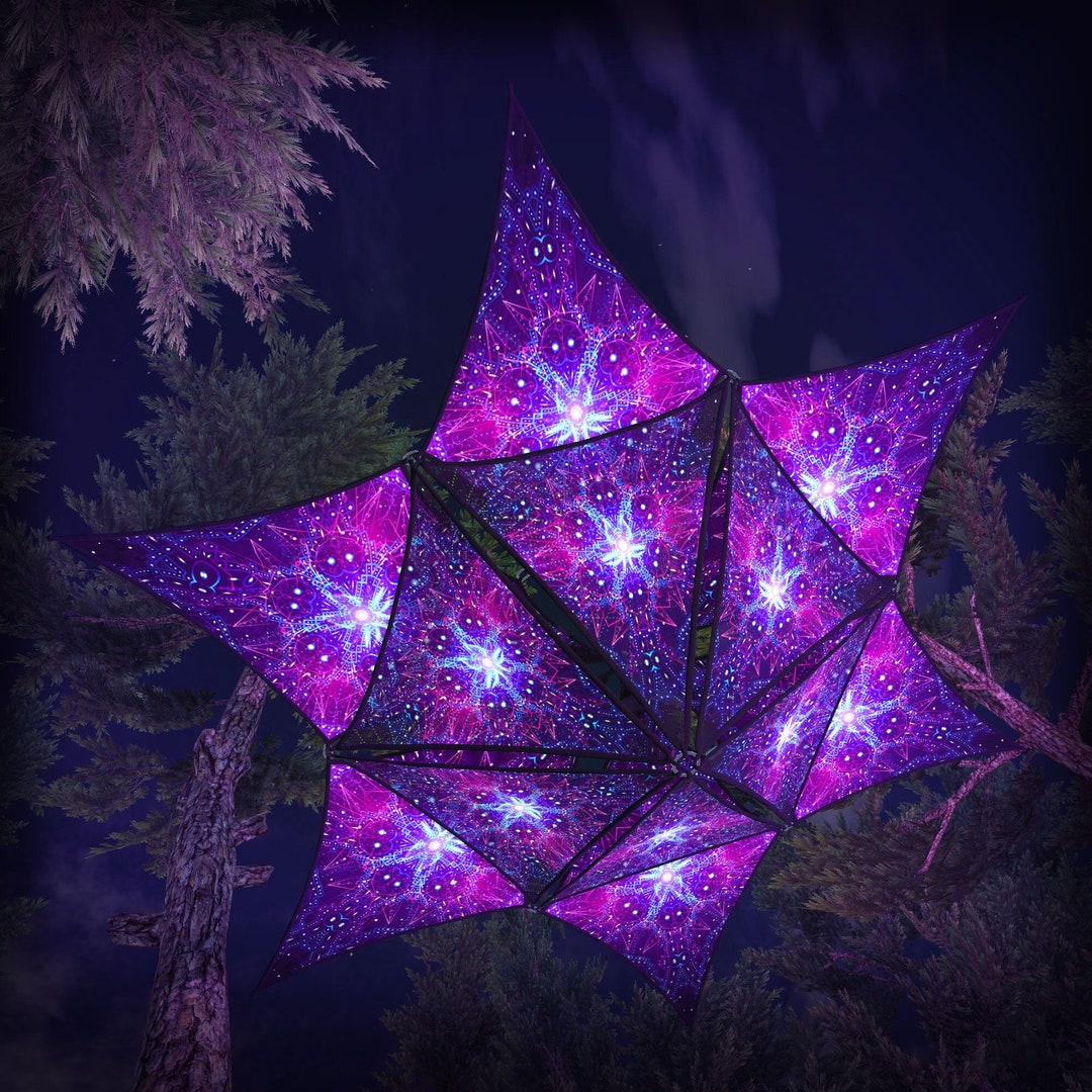 Ceiling Decoration Uv-reactive Canopy Psychedelic Party Decoration ...