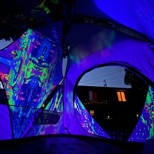 Camping Tent Decoration - Psychedelic Uv-reactive Canopy - Design ...