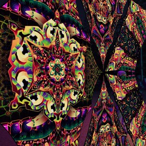 Dj-stage Decor - Psychedelic Uv-reactive Party Decoration - Design Set ...