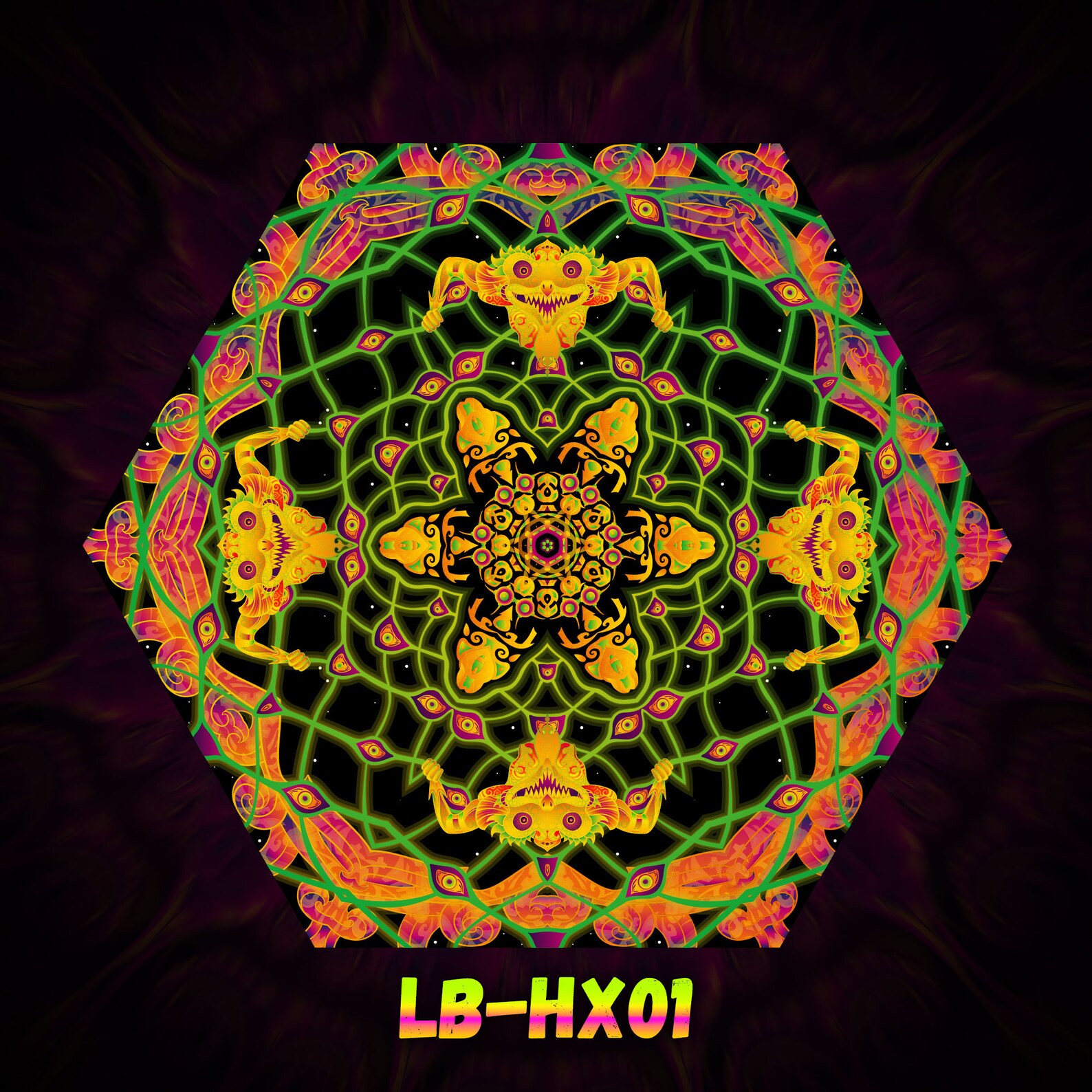 Dj-stage Decor Psychedelic Uv-reactive Party Decoration Design Set Lb ...