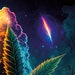 Trippy Tapestry Marijuana Leaf Symbol V2 Colorful UV Backdrop XL Dark Tapestry Psychedelic Uv ...