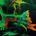 Trippy Tapestry Marijuana Skull V2 Colorful UV Backdrop Digital Painting Dark Tapestry ...
