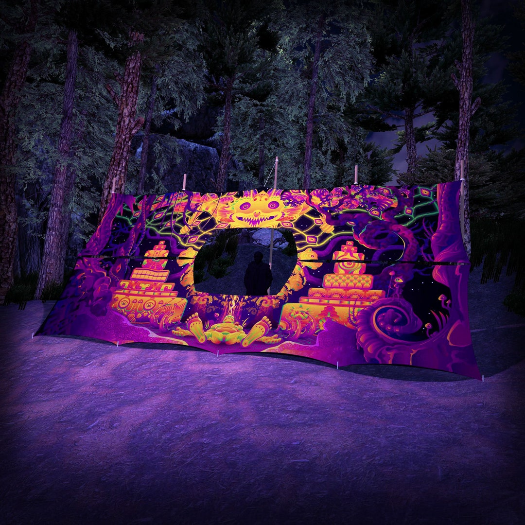 Let It Be - Dj-booth Decoration – Psychedelic Uv-reactive Stretchable ...