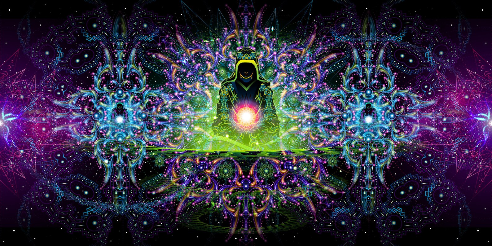 Enlightenment 3 Adepts Dj-booth Decoration Psychedelic - Etsy