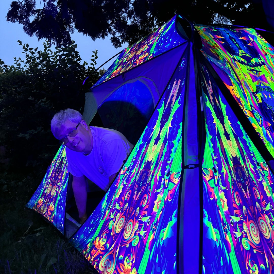 Camping Tent Decoration - Psychedelic Uv-reactive Canopy - Design ...