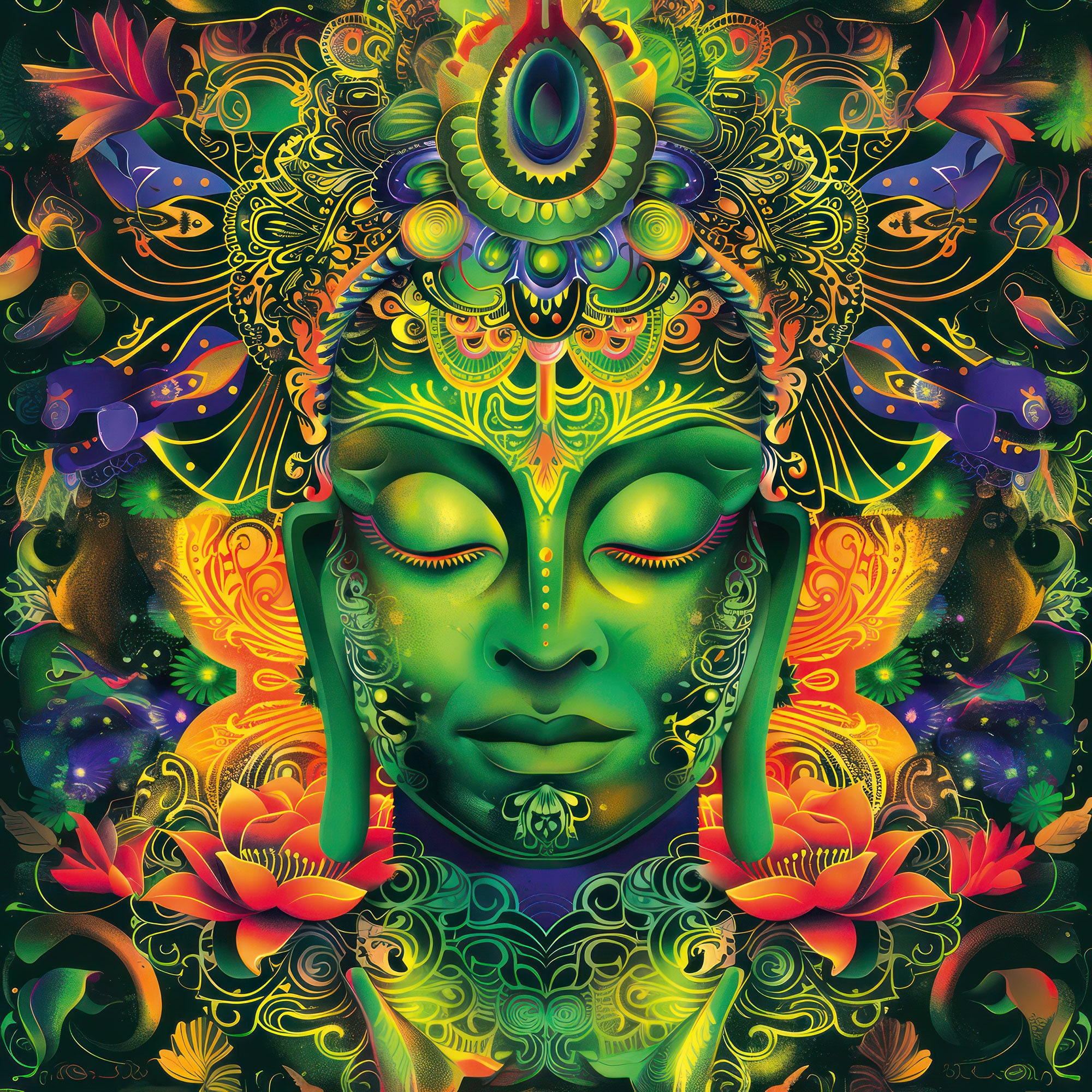 Wallpaper Psychedelic Buddha Trippy Buddha Wallpapers Wallpaper Cave