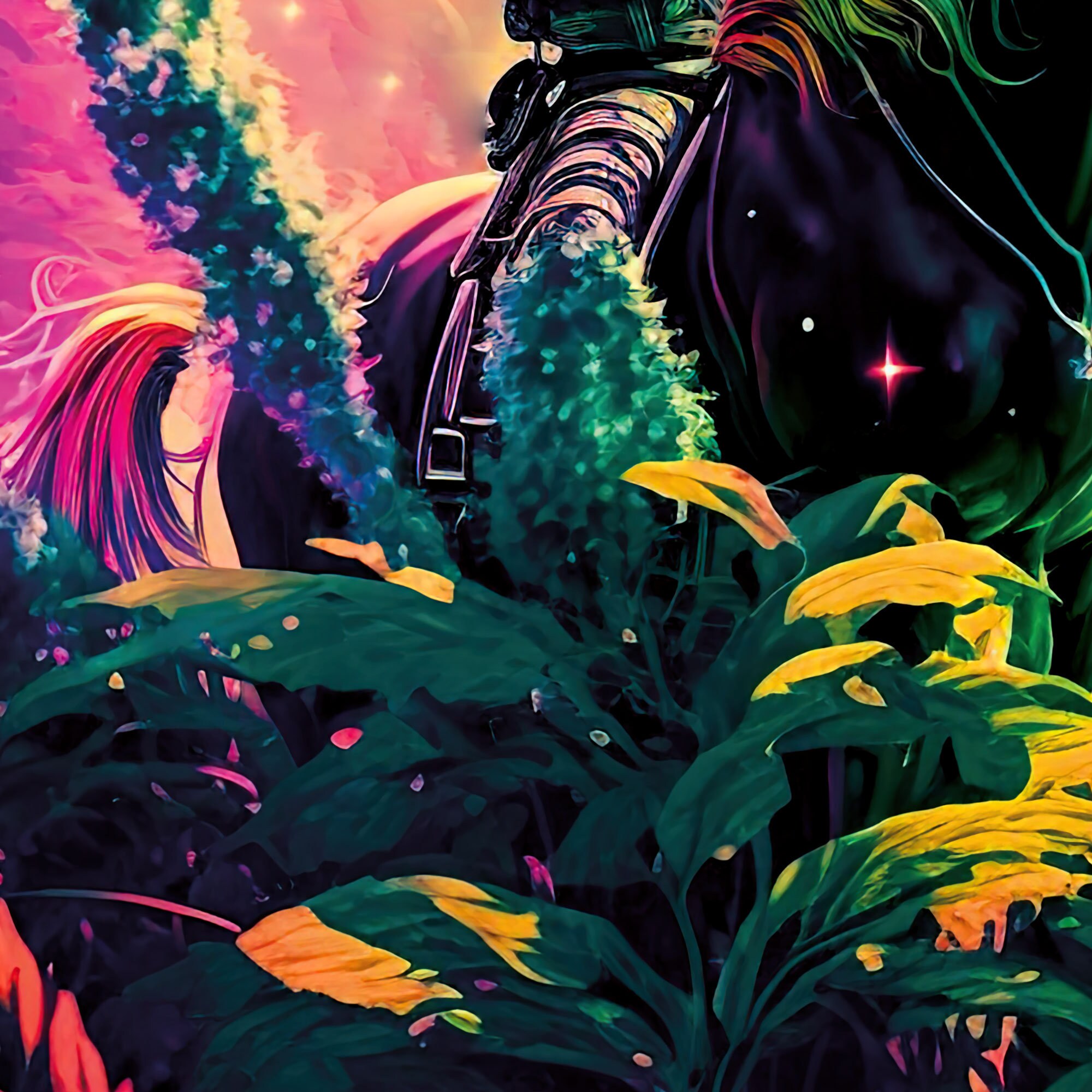 Trippy Tapestry Marijuana Astronaut V14 Colorful UV - Etsy