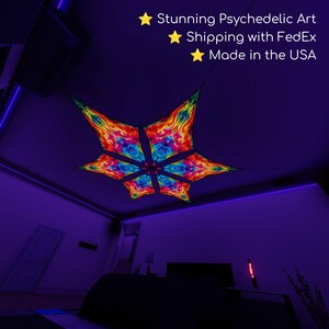 Ceiling Decoration With a Tie-dye Print TD-DM03 - Psychedelic Uv ...