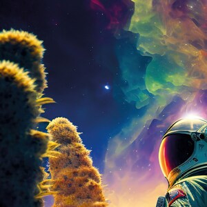 Trippy Tapestry Marijuana Astronaut V12 Colorful UV Backdrop XL Dark Tapestry Psychedelic Uv ...