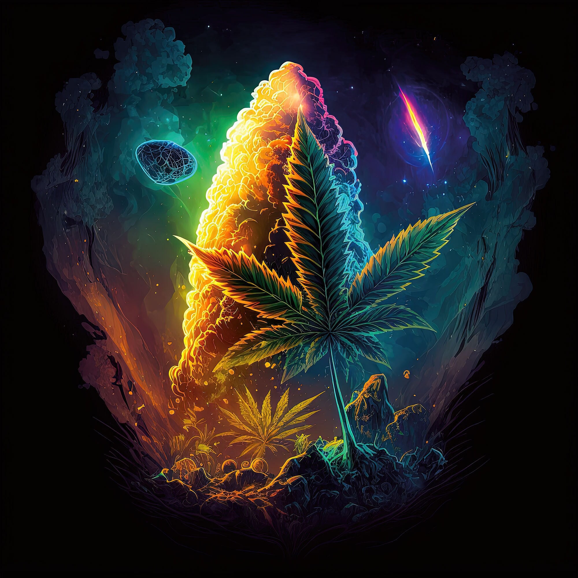 Trippy Weed Leaf