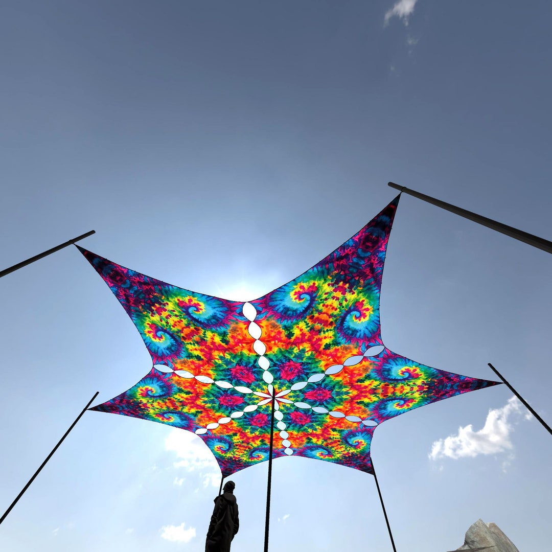 Ceiling Decoration With a Tie-dye Print TD-DM01 - Psychedelic Uv ...